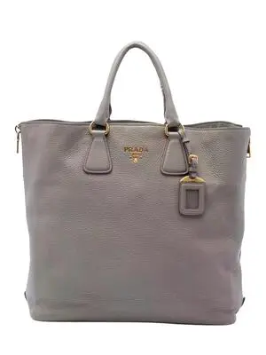 PRADA Prada Vitello Daino Side Zip Tote Bag