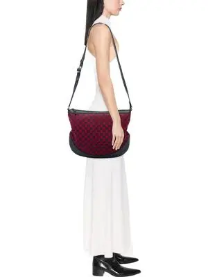 Gucci Gg Canvas Crossbody Bag - Red