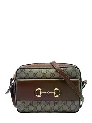 Gucci Gg Supreme Horsebit 1955 Crossbody Bag - Neutrals