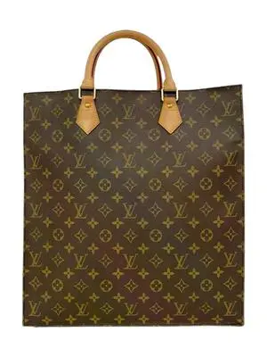 LOUIS VUITTON Monogram Sac Plat Tote Bag - Brown