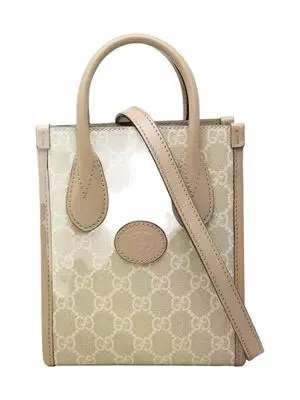 Gucci Mini Gg Supreme Interlocking G Satchel - Neutrals