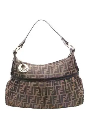Fendi 2010s Zucca Shoulder Bag - Brown