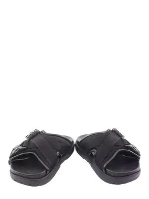 Bottega Veneta 2010s Snap Buckle-fastening Slide Sandals - Black