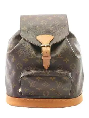 LOUIS VUITTON Louis Vuitton Montsouris Monogram Canvas Backpack Brown