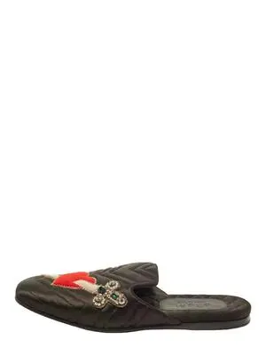 GUCCI Gucci Quilted Heart-Patch Mules