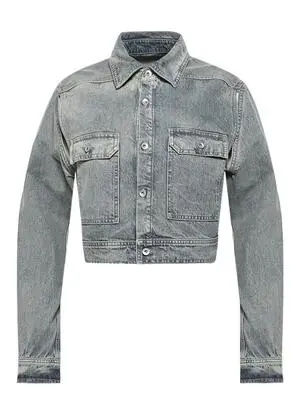 Rick Owens Cropped Outershirt Mineral Indigo - Blue
