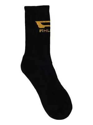 Rhude Campione Logo Sock And Yellow - Black