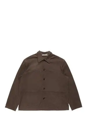 Acne Studios Faux Suede Overshirt Chocolate - Brown