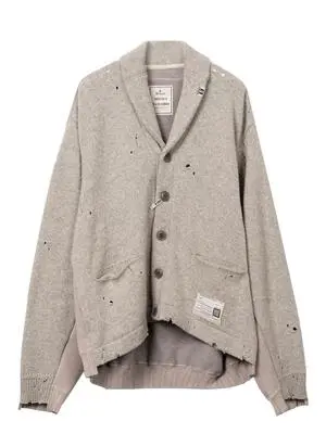 Mihara Yasuhiro Combined Knit Cardigan - Gray