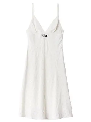Miu Miu Cady Eyelet Lace Dress - White