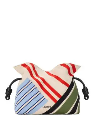 Loewe Medium Flamenco Clutch Embroidered Canvas - Multicolor