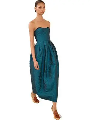 Ulla Johnson Katerina Strapless Cloque Dress - Beryl