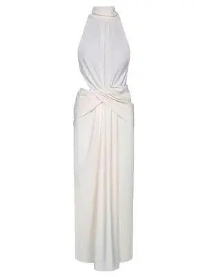 Johanna Ortiz Johanna Ortiz Retro Drape Maxi Dress Neutrals