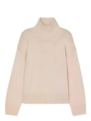 Closed Ribbed-knit Turtleneck Sweater - Neutrals