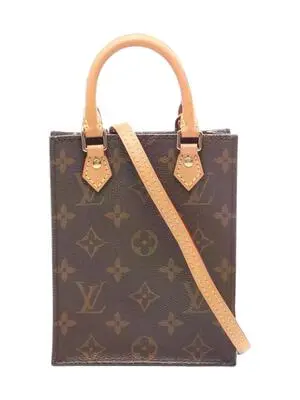 LOUIS VUITTON 2020 Monogram Petite Sac Plat Handbag - Brown