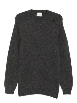 SCAGLIONE Ribbed-knit Raglan-sleeve Sweater - Grey