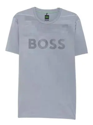 BOSS Logo-print Short-sleeve T-shirt - Grey