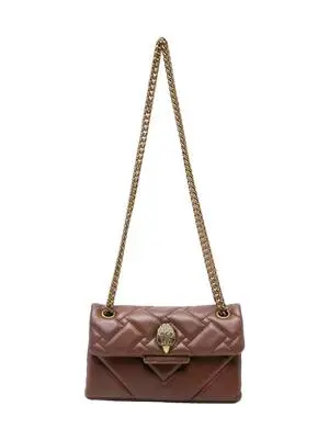 Kurt Geiger Kensington Quilted Leather Shoulder Bag Brown