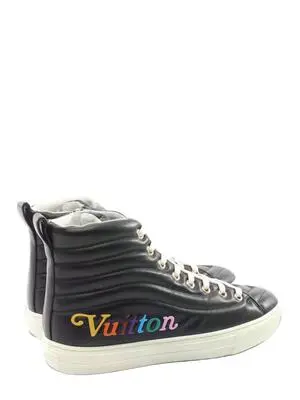 LOUIS VUITTON Quilted Leather High-top Sneakers - Black