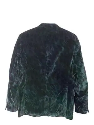 Versace Animal-print Velvet Blazer - Green