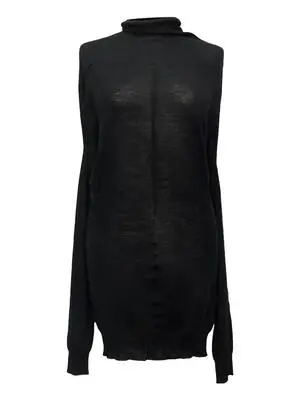 RICK OWENS Rick Owens Vintage Black Wool Oversized Roll Neck Sweater