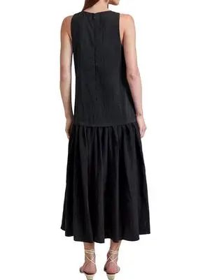 LA LIGNE Cornelia Drop-waist Midi Dress - Black