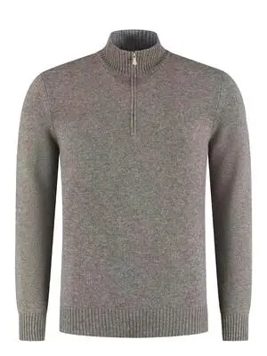 GRAN SASSO Half-zip Sweater - Brown