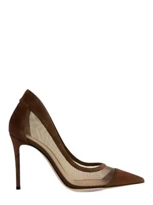GIANVITO ROSSI Gianvito Rossi Suede Mesh Pumps