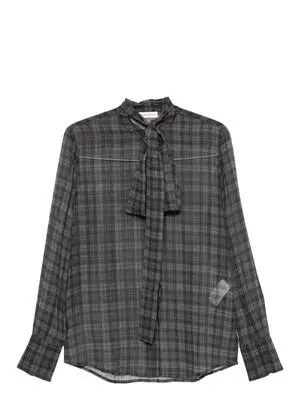 7 FOR ALL MANKIND 7 For All Mankind Pussy-Bow Check Shirt