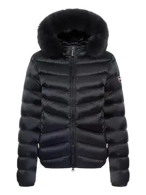 COLMAR Quilted Jacket With Faux-fur Trim - Black