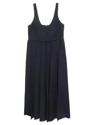 HERMÈS Hermès Sleeveless Pleated Midi Dress