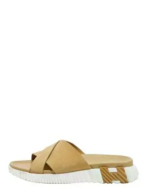 HERMÈS Hermès Suede Crossover Strap Sandals