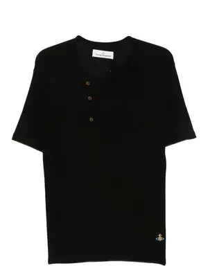 VIVIENNE WESTWOOD Orb Asymmetric-neck T-shirt - Black
