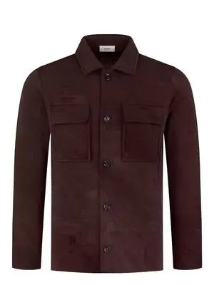 LARDINI Knitted Flap-pocket Jacket - Red