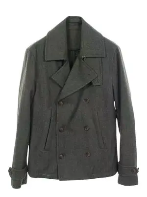 Giorgio Armani Double-breasted Twill Jacket - Green