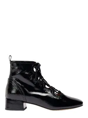 NAGUISA Elur Gloss Ankle Boot - Black