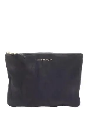 Comme Des Garçons Leather Pouch Bag - Black