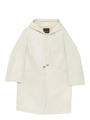 ROSSO 35 Hooded Drawstring Coat - Neutrals