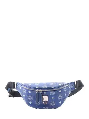 Mcm 2010s Visetos Monogram Belt Bag - Blue