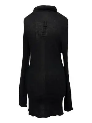 Rick Owens Ribbed Roll Neck Sweater - Black