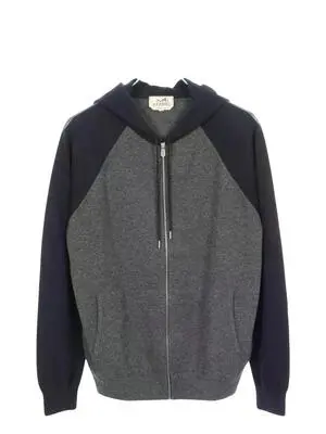 Hermès Knit Zip-up Hoodie - Grey