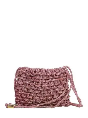 HIBOURAMA Mini Penelope Crystal-embellished Shoulder Bag - Pink