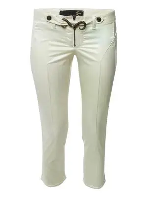Just Cavalli Cream Capri Lace-up Trousers - Neutrals