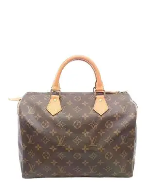 LOUIS VUITTON Monogram Speedy 30 Handbag - Brown