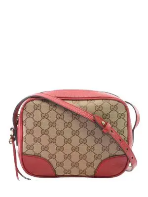 Gucci 2010s Bree Gg Canvas Shoulder Bag - Red
