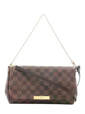 LOUIS VUITTON Favorite 2014 Mm Damier Ebene Shoulder Bag - Brown