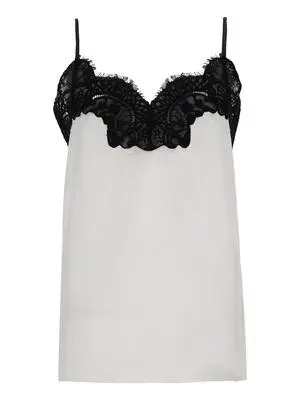 Co Silk And Lace Top - Ivory