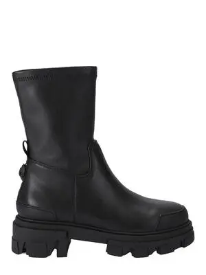 Kurt Geiger Leather Stomp Sock Ankle Boots - Black
