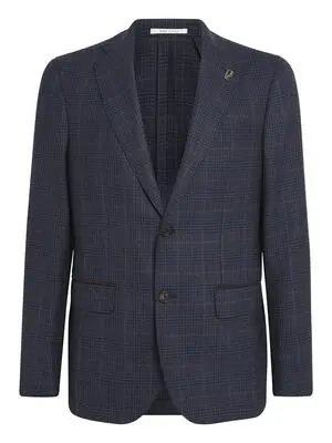 Pal Zileri Wool Check Blazer - Blue