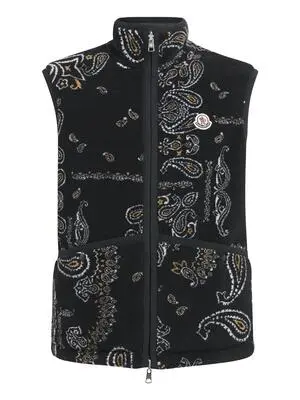 Moncler Reversible Paisley Padded Gilet - Grey